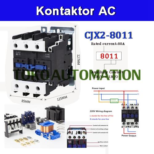 Jual CJX2-8011 CJX2 8011 220V AC 80A 1NO 1NC Contactor Relay SD63 - Jakarta Utara - Automation ...