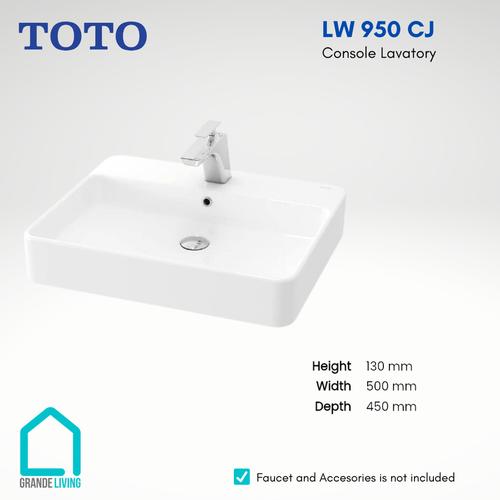 Jual TOTO Wastafel Keramik Console Lavatory LW 950 CJ LW950CJ Body Only ...