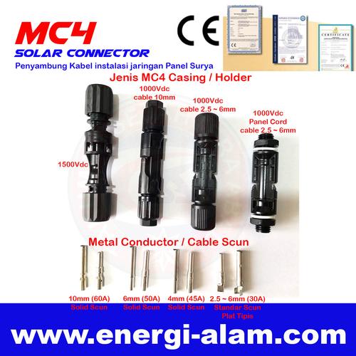 Jual MC4 PV Cable Connector colokan penyambung kabel Solar Panel Surya ...