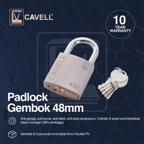 Jual Gembok CAVELL Pintu Pagar 50mm Kunci Padlock dengan 5 Kunci Double ...