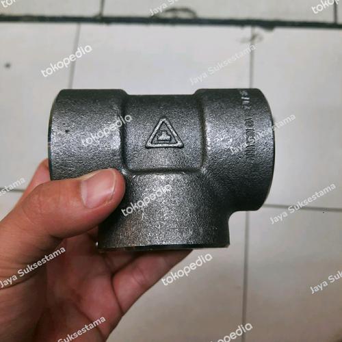 Jual Tee Besi Class 3000 Drat NPT 4" inch - Tee Carbon Steel Socket ...