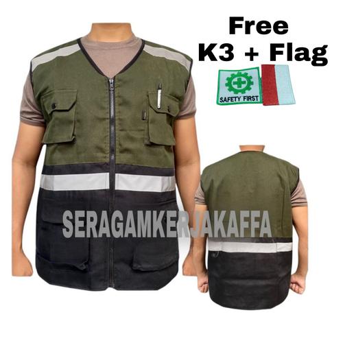 Jual Wearpack Rompi Kombinasi Premium katelpak Proyek lapangan Hijau ...