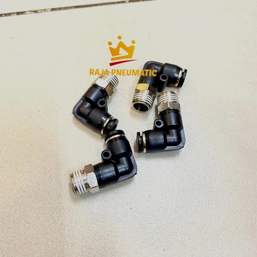 Jual FITTING NEPEL ANGIN ELBOW FULL BLACK HPL 6-02 SELANG 6MM DRAT 1/4 - Jakarta Barat - RAJA ...