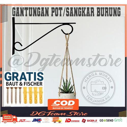 Jual PROMO GANTUNGAN POT BUNGA TANAMAN HIAS LAMPU TAMAN SIKU CANTOLAN ...