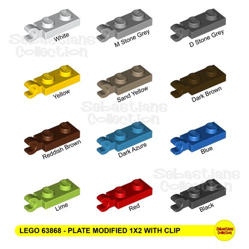 Jual LEGO 63868 - PLATE MODIFIED 1X2 WITH CLIP - White - Jakarta Barat ...