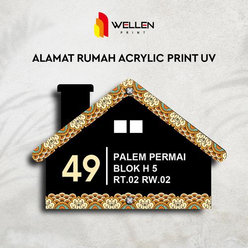 Jual Cetak Papan Alamat Rumah Acrylic Print UV Custom Akrilik 2 mm ...