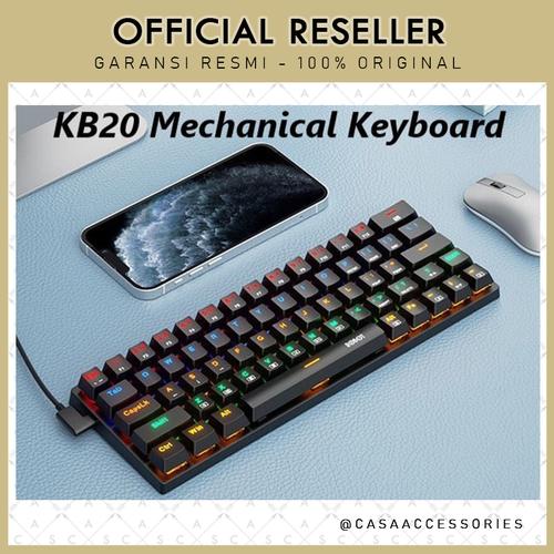 Jual Robot RK20 Wired Mechanical Keyboard Rainbow Backlight Effect ...
