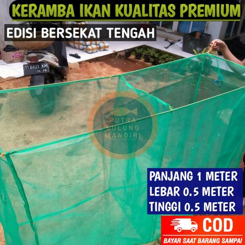 Jual K15050 Jaring keramba hapa ikan sekat 2 kamar 1x50x50 siap pakai ...