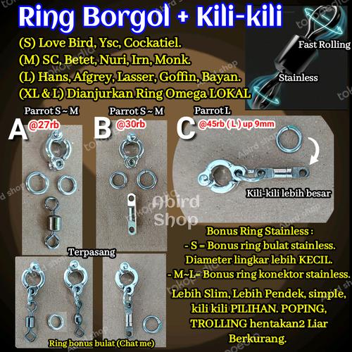 Jual Ring Borgol burung untuk pergelangan kaki Burung - D standard ...
