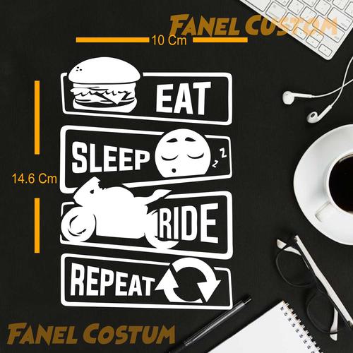 Jual STIKER KEREN EAT SLEEP RIDE CUTTING STICKER MOTOR MOBIL LAPTOP ...