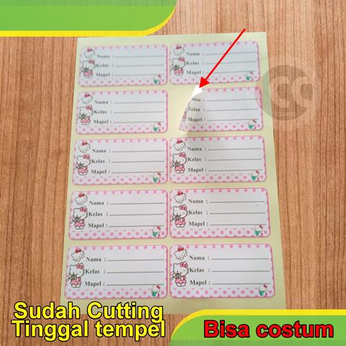 Jual Stiker Label Mapel / Mata Pelajaran / Stiker Buku - Hello Kitty ...