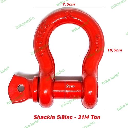 Jual Shackle Omega / Segel Omega 5/8" (3 1/4 Ton) merah - Jakarta Pusat ...