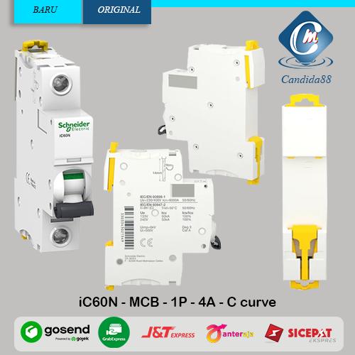 Jual A9F74104 Miniature Circuit Breaker MCB 1P 4A C curve iC60N - Kota ...