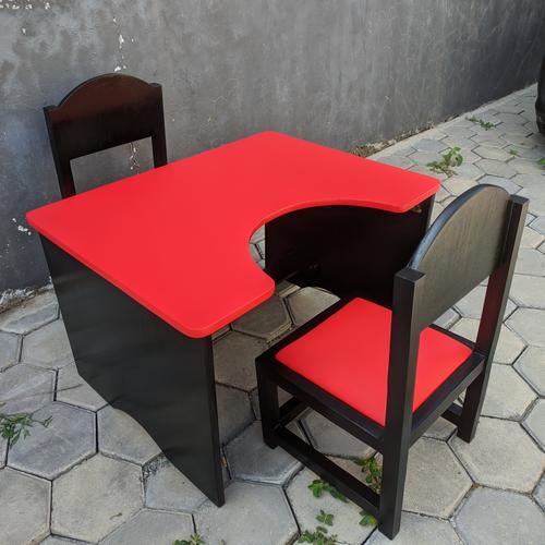 Jual meja + kursi terapi anak meja terapi wicara - merah-hitam, meja ...