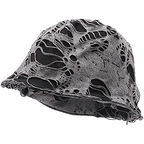 Jual Topi Banie Kupluk Bucket Hat Fashion Sobek Rusak Punk Retro Wanita ...