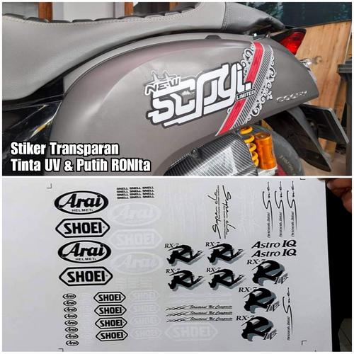 Jual Cetak Stiker Vinyl Standar Transparan Varian Tinta UV dan Tinta ...