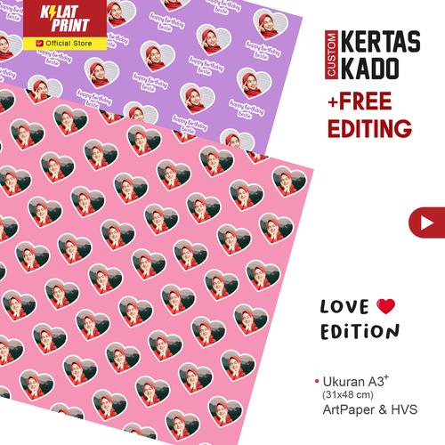 Jual KERTAS KADO CUSTOM AESTHETIC LOVE EDITION - Kota Tangerang - Kilat ...