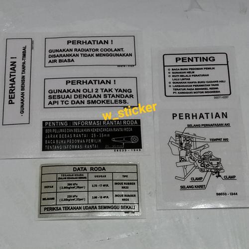 Jual Stiker Rangka Detailing Ninja R Ninja rr Ninja SS - Kab. Bandung ...