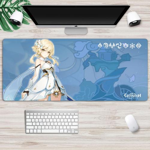 Jual Custom Gaming Mousepad Matt Genshin Impact Lumine & Aether ...