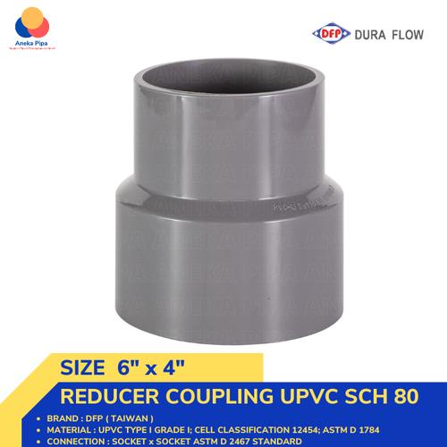 Jual Reducer Coupling UPVC Sch 80 Size 6 x 4 Inch Socket x Socket ASTM ...