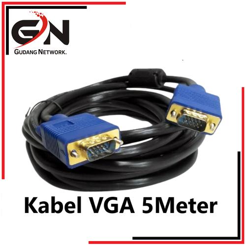 Jual Kabel VGA 5m / Kabel VGA 5 meter Male - Male - Jakarta Pusat - Gudang Network. | Tokopedia