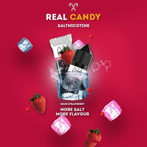 Jual Candyman Fruity Salt Nic Sour Strawberry 30ML Candy Man Authentic ...