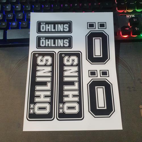 Jual STICKER SET ORIGINAL OHLINS - BLACK WHITE - Kota Palembang - Revs ...