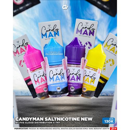 Jual LIQUID CANDY MAN SALT NIC SERIES 30MG 30ML BERCUKAI (3 VARIAN RASA ...