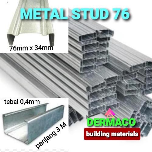 Jual METAL STUD 76 / RANGKA PARTISI GYPSUM / BAJA RINGAN / RANGKA GALVALUME - Kota Bekasi ...