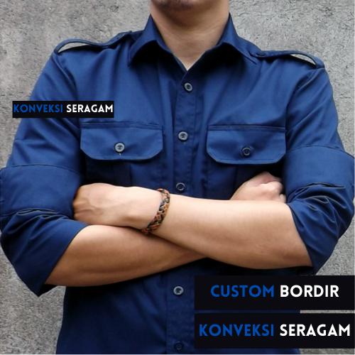 Jual PDL Baju Kemeja Seragam Kerja Pakaian Dinas Lapangan Navy Bisa ...