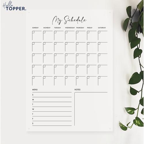 Jual Weekly Planner Daily Planner Akrilik | Wall Planner | Papan Bening ...