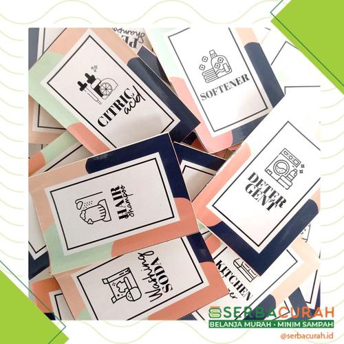 Jual Sticker Label Warna Reg | Pembersih Rumah Tangga | 5x3,5 cm - Car ...
