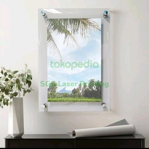 Jual Frame Akrilik Jepit 80x60 / Poster Frame Acrylic - 2 Acrylic ...