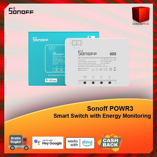 Jual Sonoff POW R3 High Power Smart Switch Monitoring Saklar Pintar 1 ...