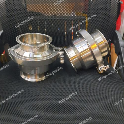 Jual Check Valve Sanitary Stainless SS 316L 3" inch Koneksi Ferrule ...