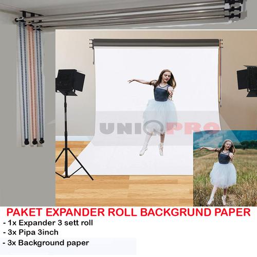 Jual PAKET BACKGROUND PAPER KERTAS EXPANDER ROLL BACKDROP PUTIH - WARNA ...