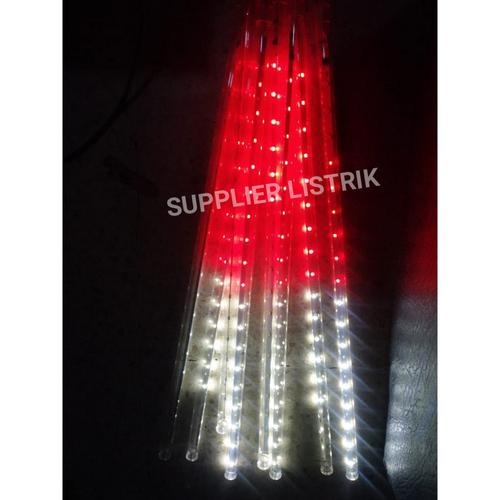 Jual LAMPU LED METEOR MERAH PUTIH/LAMPU 17 AGUSTUSAN 50CM 1 SET 10 ...