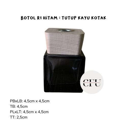 Jual Botol Diffuser Kotak Tutup Kayu (Kode : R1 Hitam) - Kota Tangerang ...