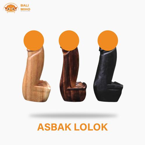 Jual Asbak Lolok Bali 20 Cm/Asbak unik/Asbak Kayu/Asbak lolok - Hitam ...