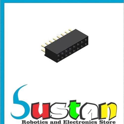 Jual HEADER FEMALE 2X8 16P DOUBLE ROW PITCH 2.54MM SOCKET FEMALE 2X8 16 ...