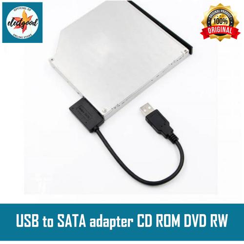 Jual Kabel USB to SATA adapter CD ROM DVD RW Internal jadi Eksternal ...