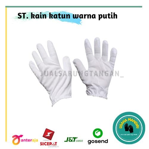 Jual Sarung tangan safety kain katun warna putih - Kab. Bekasi ...