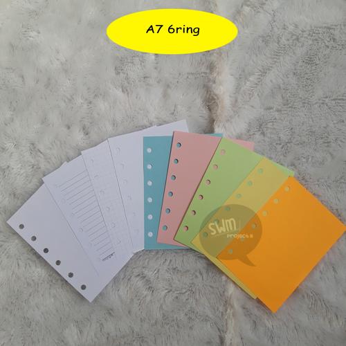 Jual A7 6ring refill loose leaf isi binder filler kertas file putih ...