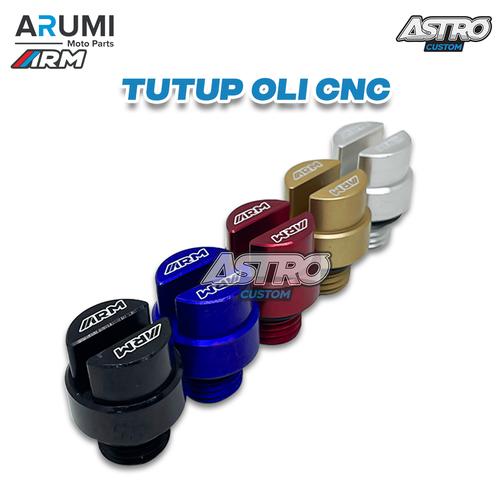 Jual Tutup Oli Motor Vario PCX Nmax Aerox Beat Full CNC Universal Arumi ...