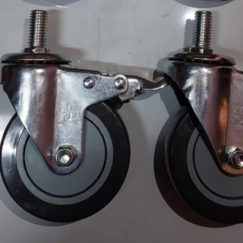 Jual roda pu abu 4 inch rem as screw /troli - Jakarta Barat - roda ...