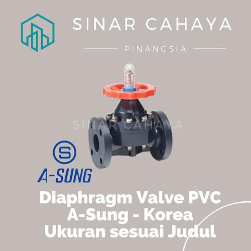 Jual Diaphragm Valve EPDM Flange End PVC 1" Merk Asung Korea - Jakarta ...