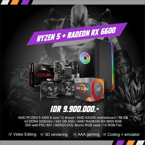 Jual KOMPUTER RAKITAN RYZEN RX6600 BARU, GARANSI RESMI - Kab. Sleman ...
