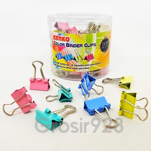 Jual Color Binder Clips / Penjepit Kertas Warna Kenko No 105 (60 bh ...