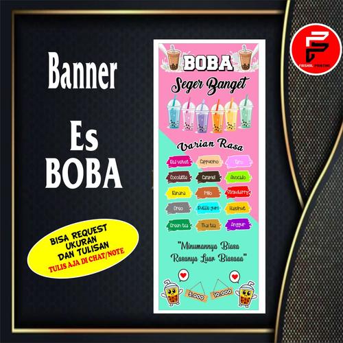 Jual Banner Es Boba/ Spanduk Es Boba Ukuran 0.6 x 1.6 m - Kab. Bandung ...