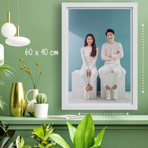 Jual BINGKAI 40X60 UKIR FRAME MINIMALIS HITAM PUTIH SparkJoy - White ...